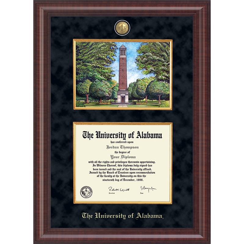 Diploma Frame Denny Chimes Watercolor In Premier Moulding | University ...